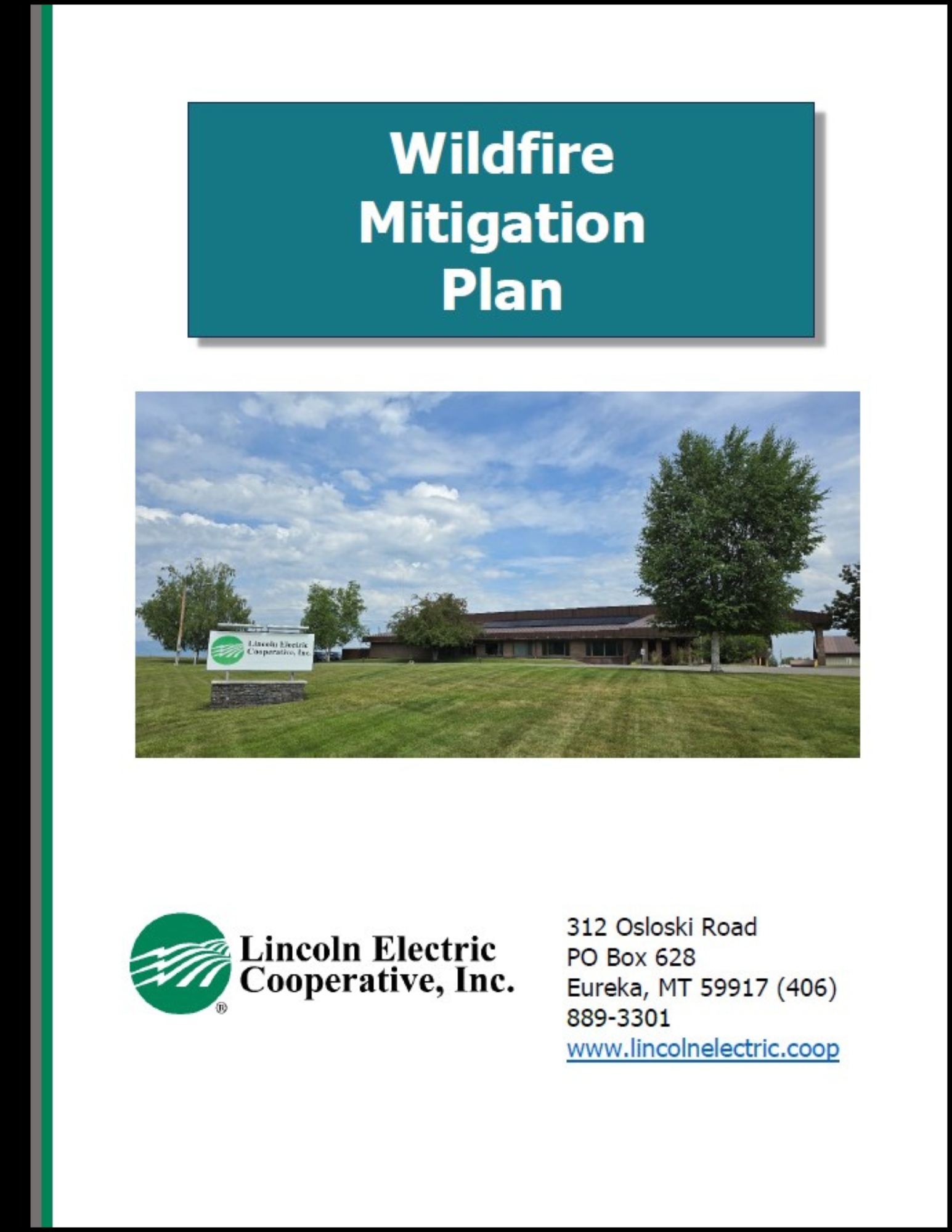 Wildfire Mitigation Plan Wmp Lincoln Electric Cooperative Inc